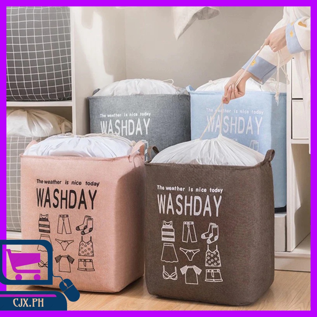 CJX.PH Storage Basket 75L Large Folding Dirty Laundry Basket Organizer ...