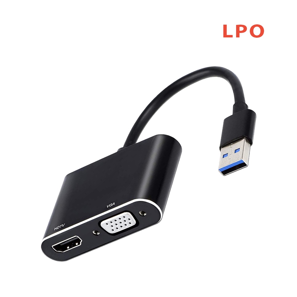 Video Adapter USB to HDMI + VGA Adapter USB 3.0 to HDMI Converter 1080P ...