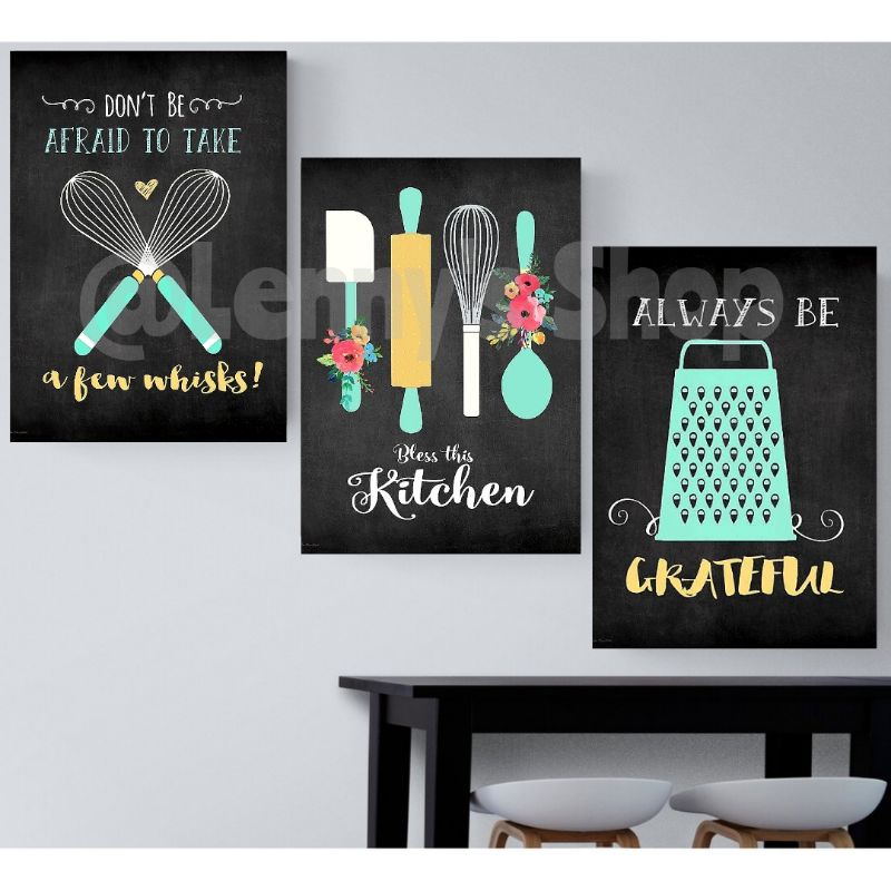 KITCHEN HOME WALL DECORATION AFFORDABLE KITCHEN DESIGN FRAMES | Shopee ...