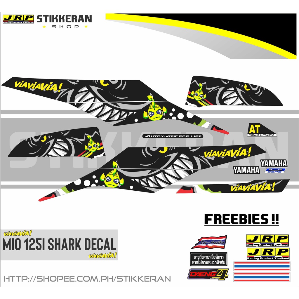 MIO 125i SHARK DECAL | Shopee Philippines