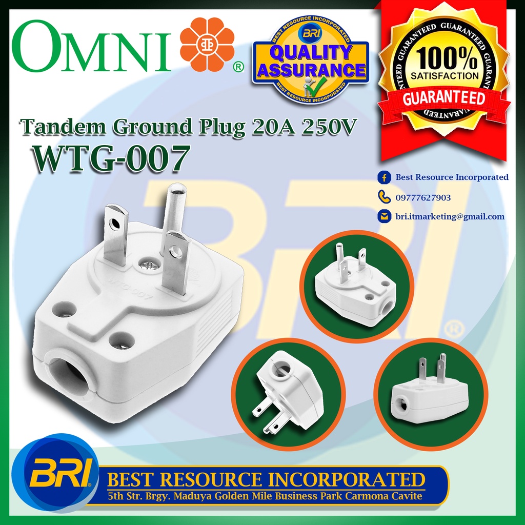 Omni Tandem Ground Plug 20A 250V WTG-007 | Shopee Philippines