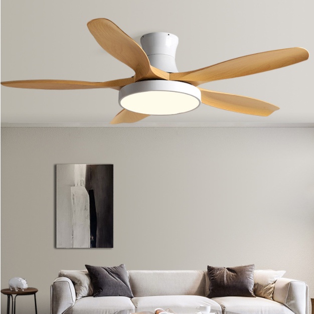 Nordic Ceiling Fan Lamp Dining Room Living Room Household High Wind Low ...