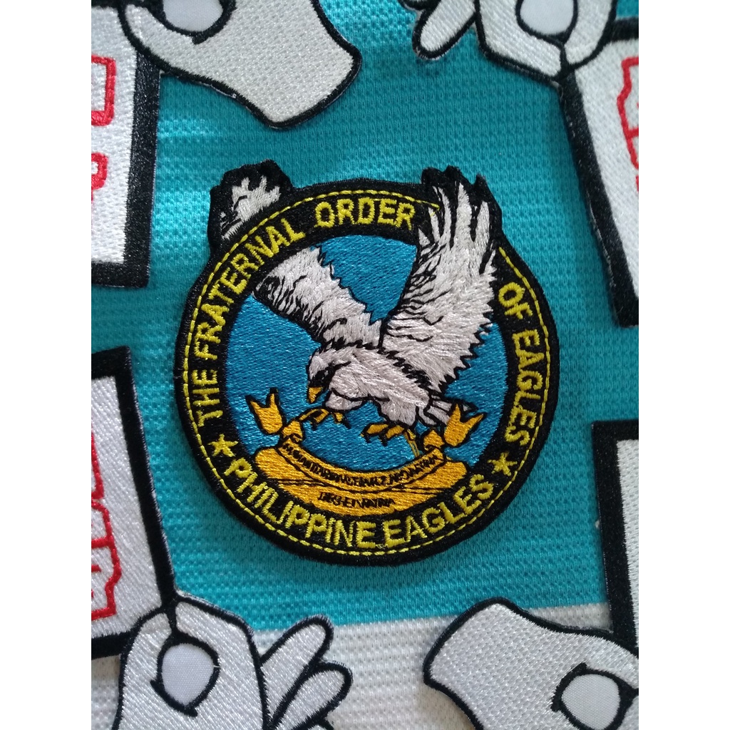colored agila TFOE the fraternal order of eagles patch logo embroidery ...