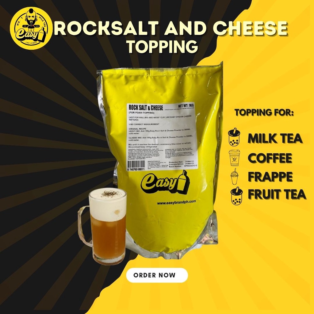 Easy brand Rocksalt and cheese 1kg- foam topping for milk tea, frappes ...