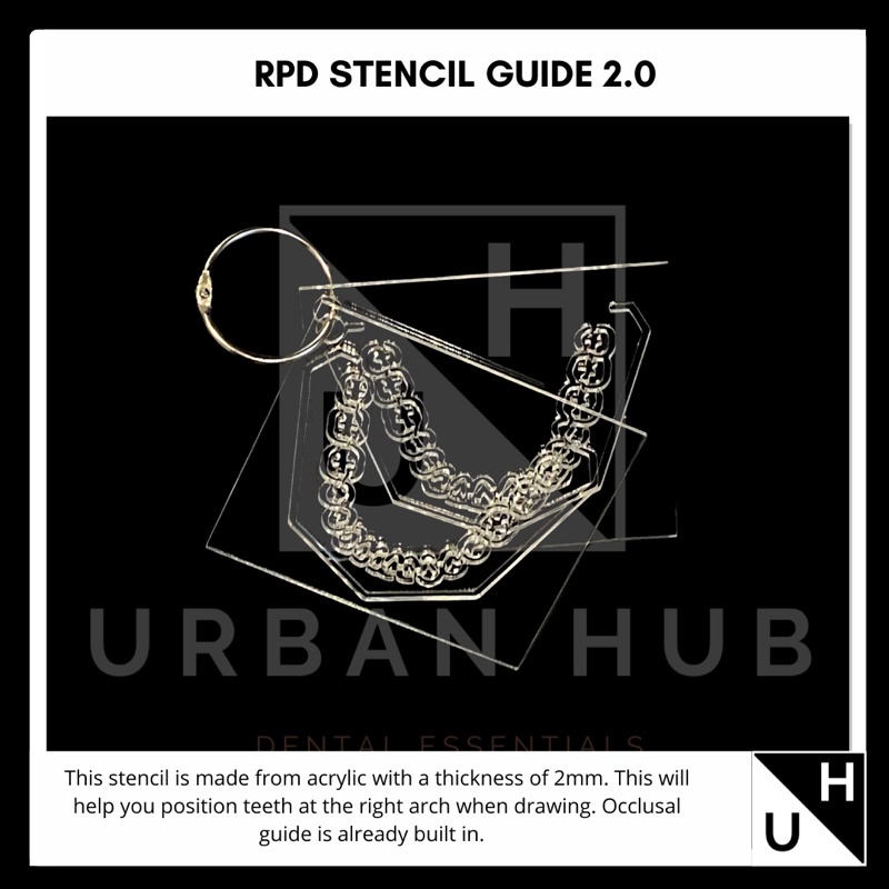 MULTIPURPOSE DENTAL ARCH TRACER STENCIL FOR RPD DESIGNING OCCLUSION ...