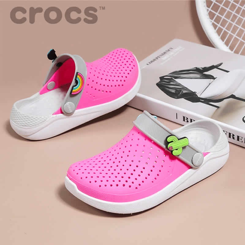 New style Soft and cute children's crocs style half shoes slipper for ...