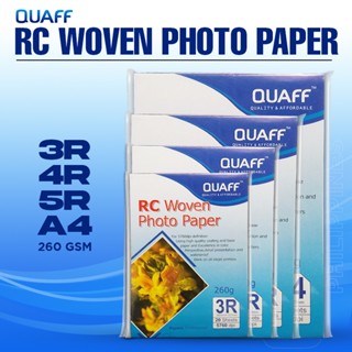 QUAFF RC Woven Photo Paper No Back Print 260GSM A4 / 5R / 4R / 3R Size ...