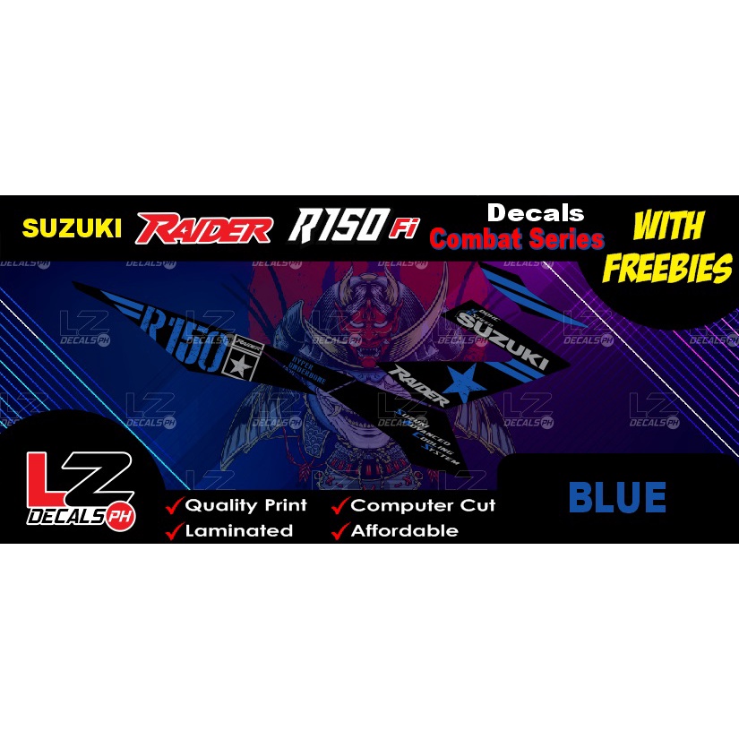 Suzuki Raider R150 Fi Combat Series Decals / Stickers with freebies ...