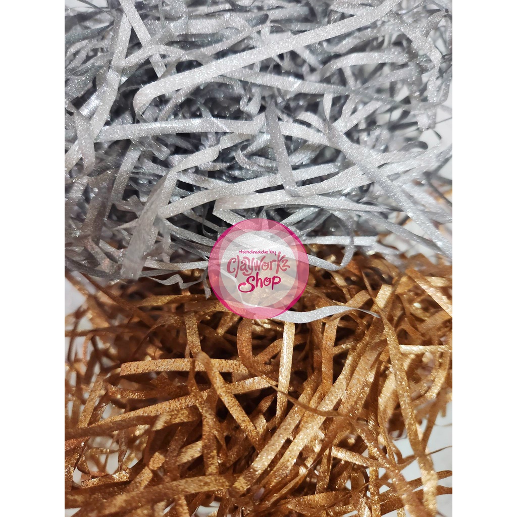 Metallic Shredded Paper Gold & Silver 25g / 50g / 100g DIY Packaging ...