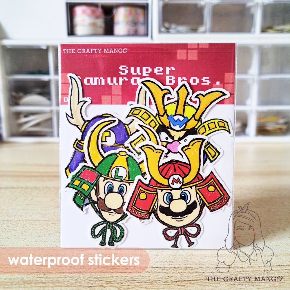 Super Mario Bros. Samurai | pop art game stickers | DCSMB | The Crafty ...