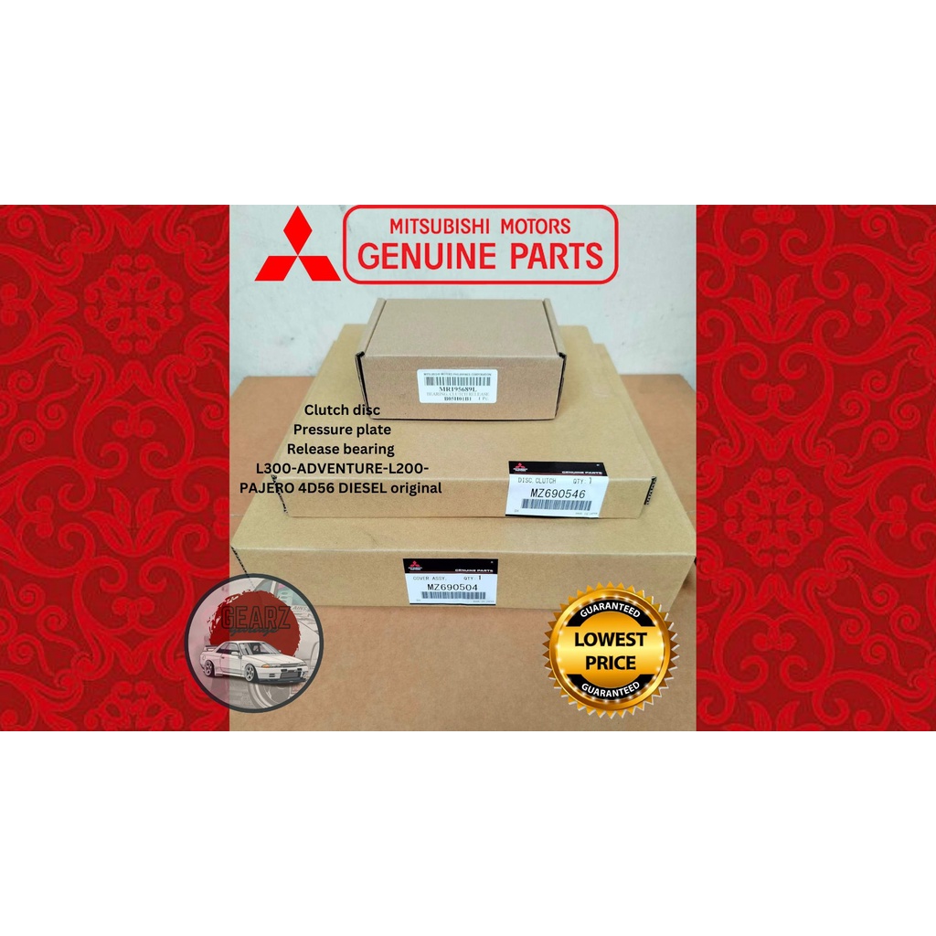 CLUTCH DISC, PRESSURE PLATE, RELEASE BEARING L300-ADVENTURE-L200 ...