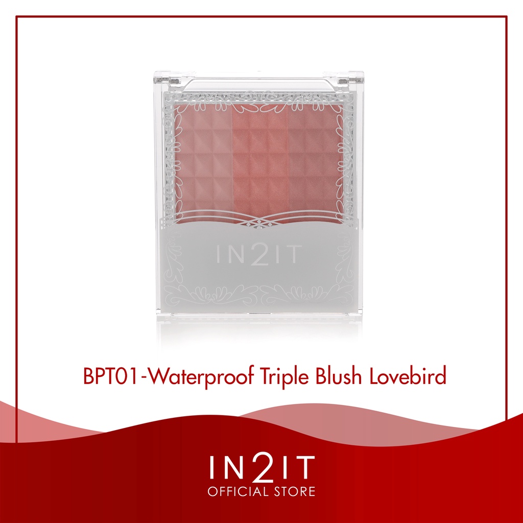 IN2IT Waterproof Triple Blusher Make-Up Palettes with Mirror 01-BPT ...