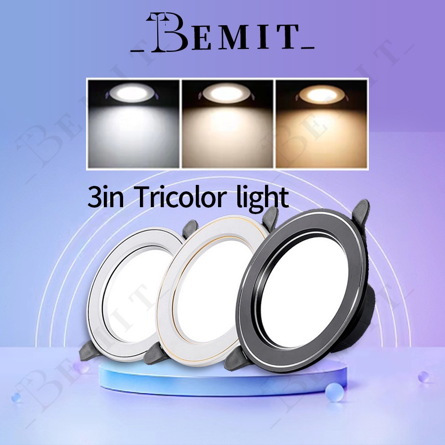 4in Tricolor Pin Light LED DownLight 5W Recessed 3 color Ceiling Light ...