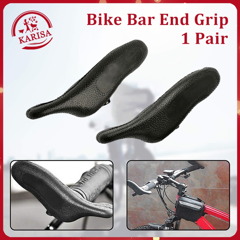 1Pair Bicycle Grip Bar End Handle Rest Black Bicycle Barend Bar End ...