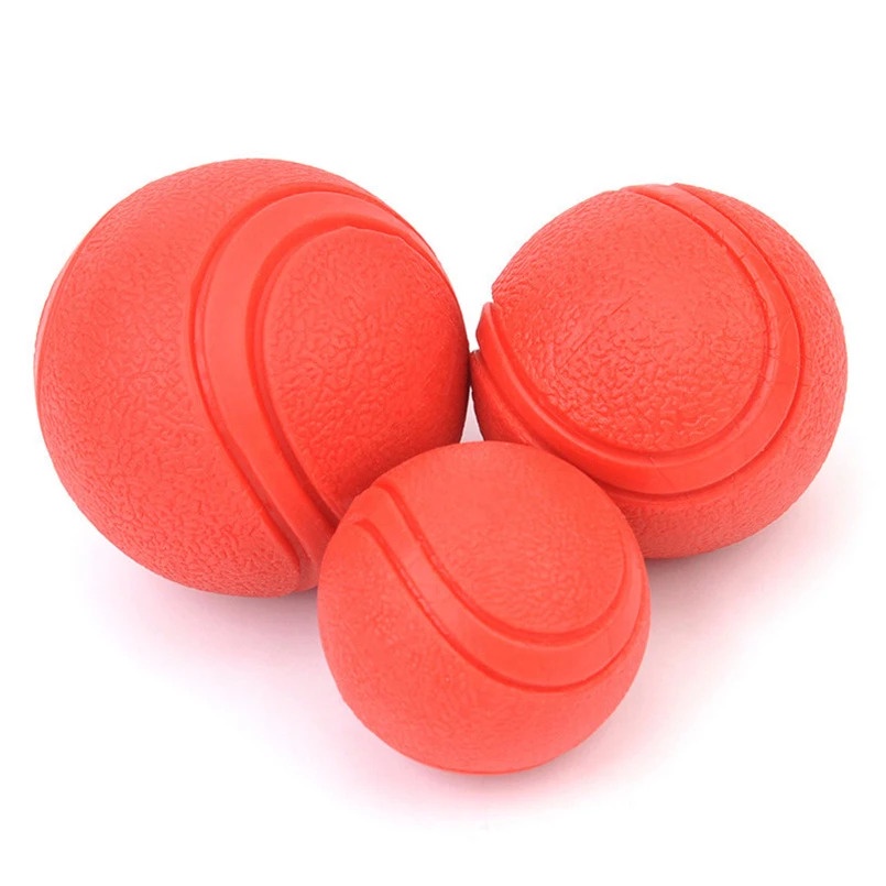 assorted color 3 sizes Dog Bouncing Fetch Indestructible Rubber Ball ...