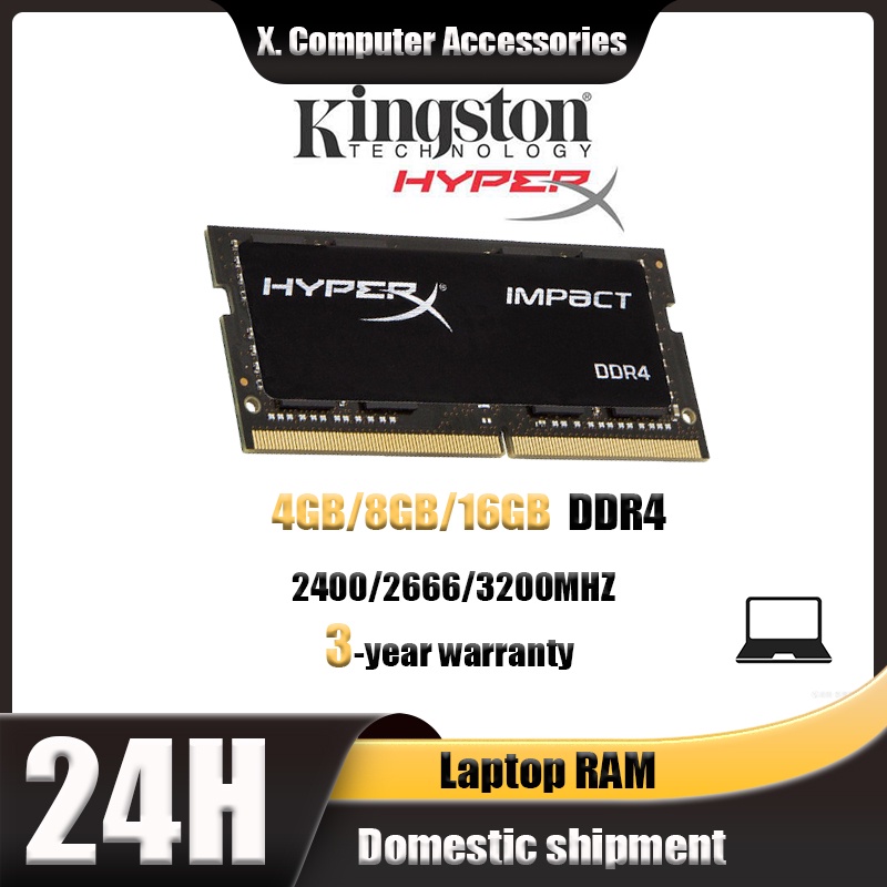 Laptop Ram DDR4 4GB 8GB 16GB Kingston Hyperx DDR4 Laptop memory 2400 ...