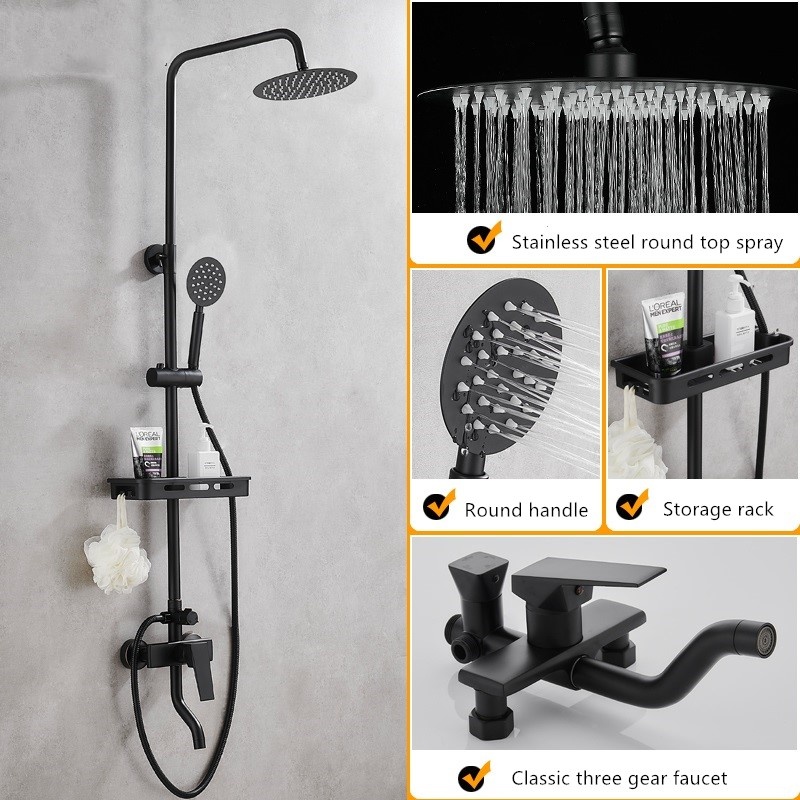 SUS304 Shower Set Bathroom Home Full Copper Hotel Booster Shower with ...