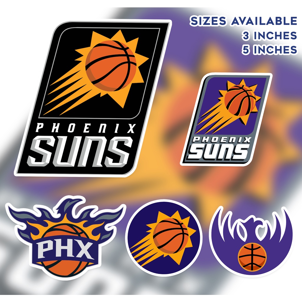 Phoenix Suns NBA Decal Sticker for Car Aquaflask Motorcycle Glossy ...