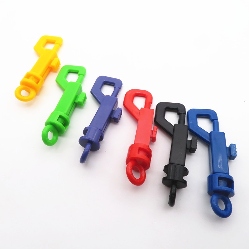 5/10/20 PCS Fashion Colorful Spring Buckle Plastic P-type Safety Key ...