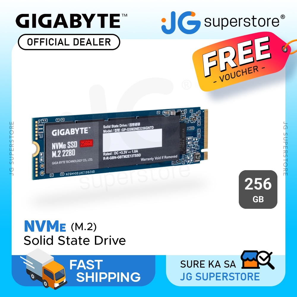 GIGABYTE 256GB M.2 NVMe SSD Storage Solid State Drive w/ 1.7GB/s Max ...