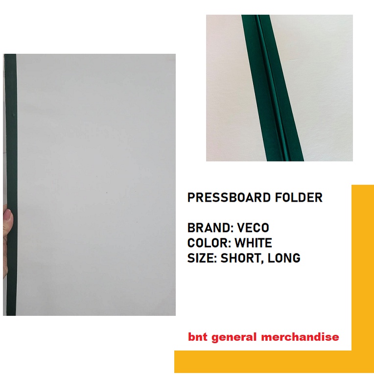 VECO Pressboard Expanding Folder Short/Long WHITE 1Piece | Shopee ...
