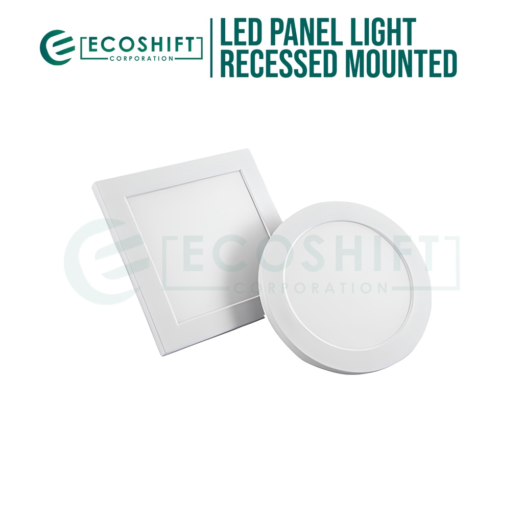 Ecoshift LED Panel Light Recessed Round & Square 3W 6W 12W 18 Watts ...