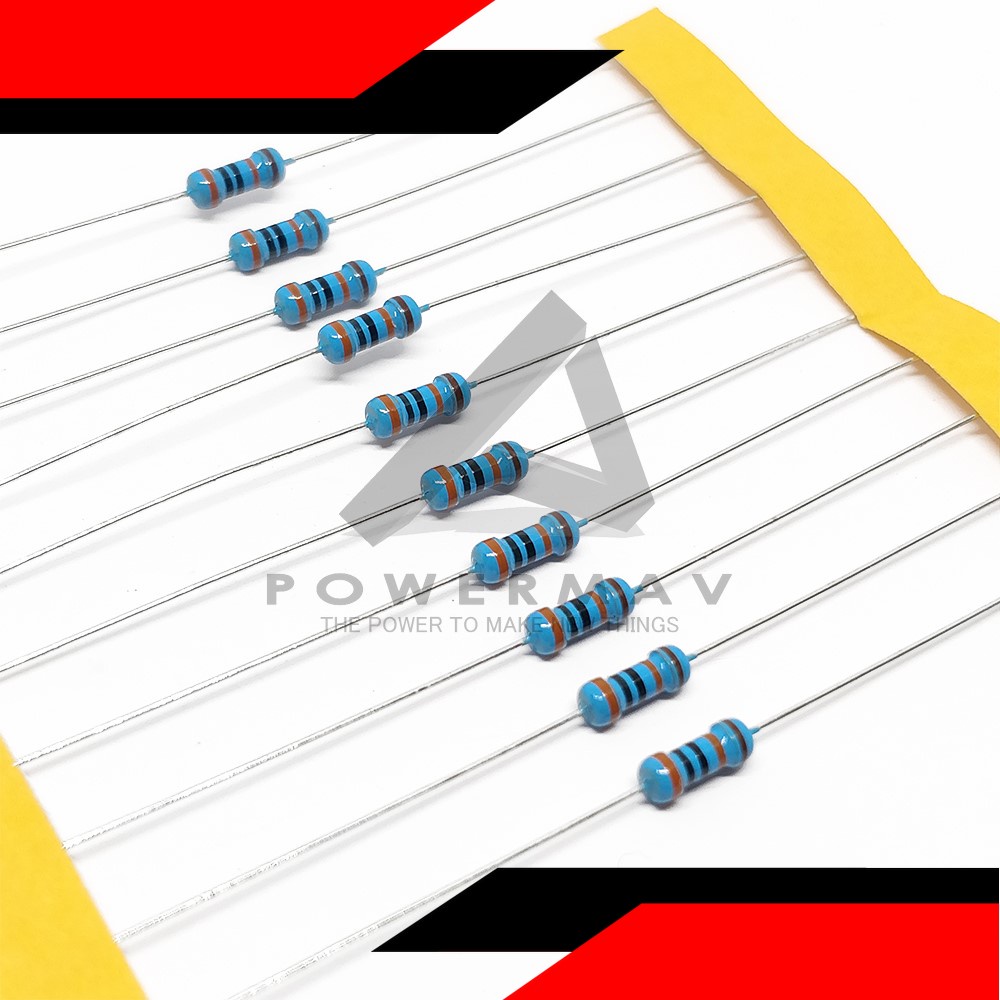 10pcs 300k ohms 5 band 1/4w Metal film resistor 1% ohm for pcb breadboard arduino uno mega nano ...