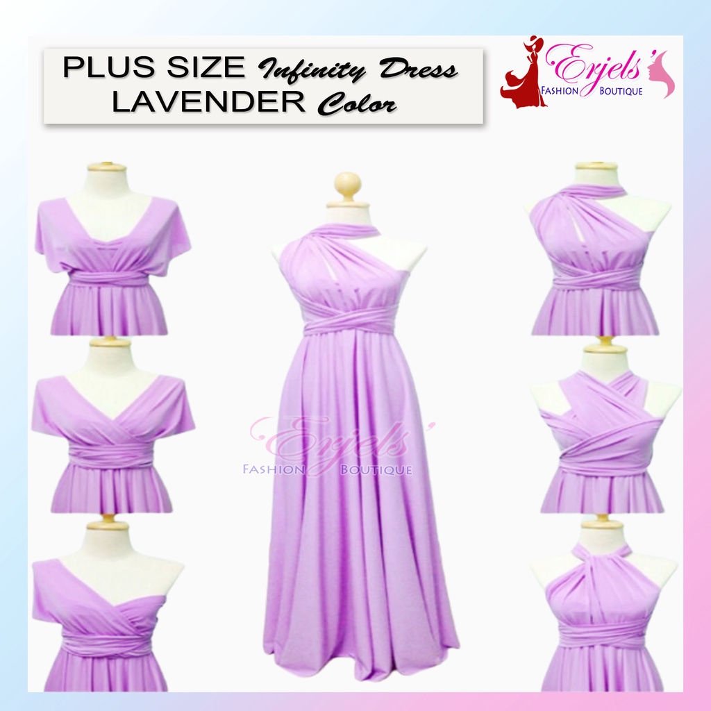 ( PLUS SIZE ) LAVENDER Infinity Dress With Tube Floor Length | Can fit ...