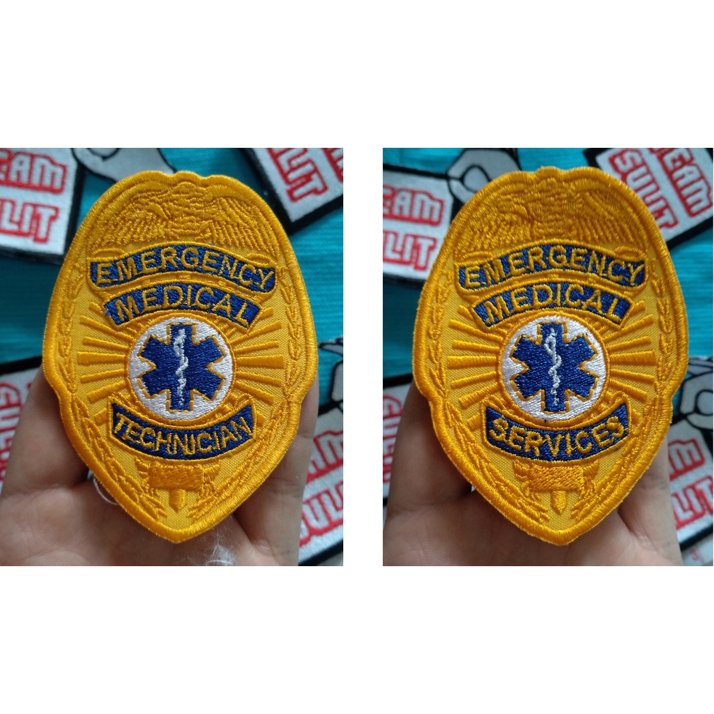Emergency Medical Service Technician paramedic badge sign patch logo ...