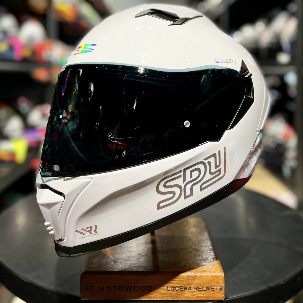Spyder Helmet Strike V2 Full Face Dual Visor w/ Free Extra Clear Visor ...