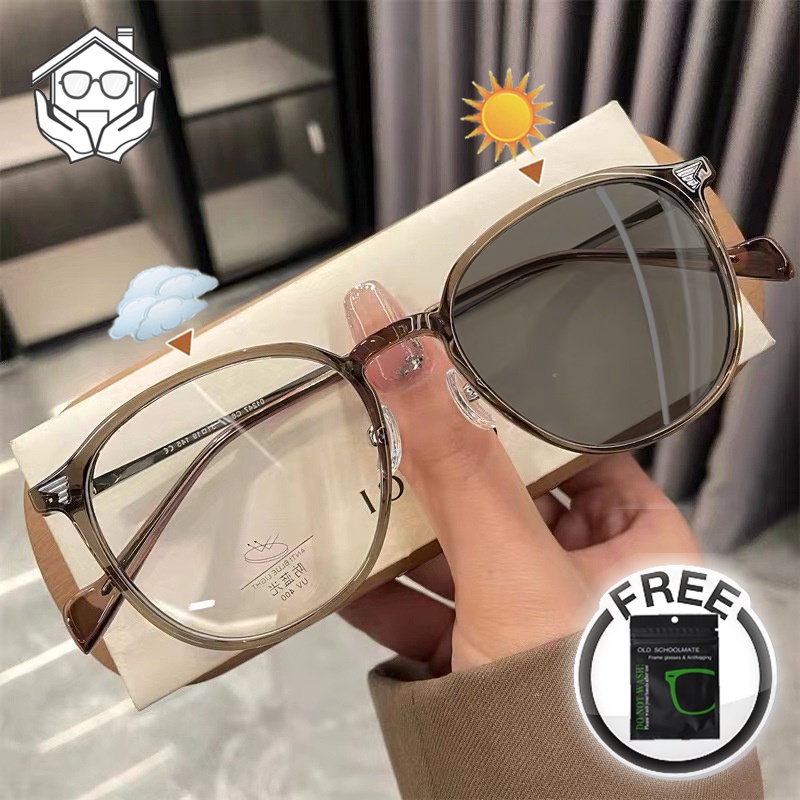 Photochromic Anti Radiation Glasses For Women Men Frame Replaceable ...