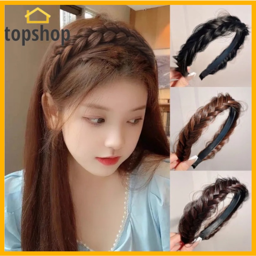 TOPSHOP Fashion Wig Hairbands Summer Headwear Braided Adjustable Head ...