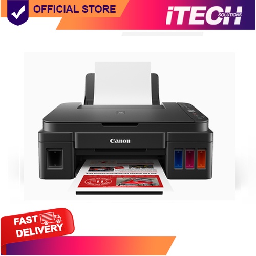 CANON PIXMA G3010 3-IN-1 (PRINT/SCAN/COPY) REFILLABLE INK TANK PRINTER ...