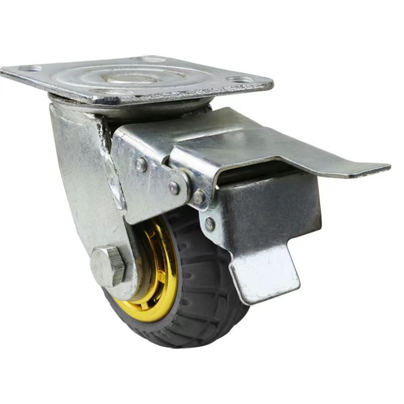 Heavy Duty Rubber Wheel Swivel Caster Wheel 4"5"6"8" Brake Wheel ...