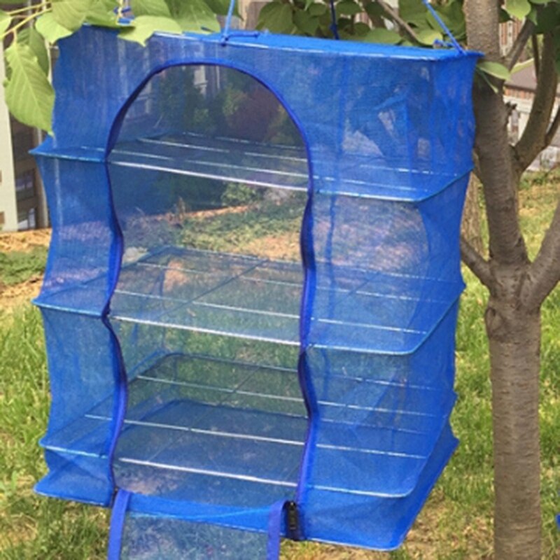 NET001-3Layer Foldable Drying Fish Rack for Vegetable Fish Dishes Mesh ...