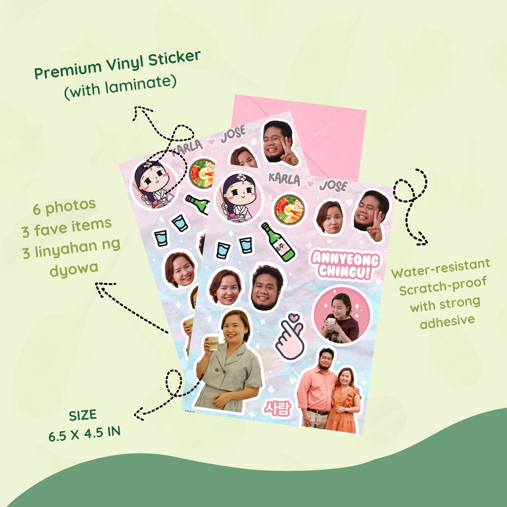 [4 Sheets] Customized Vinyl Sticker Pack & Sheet/Giveaway/Souvenir/Pet ...