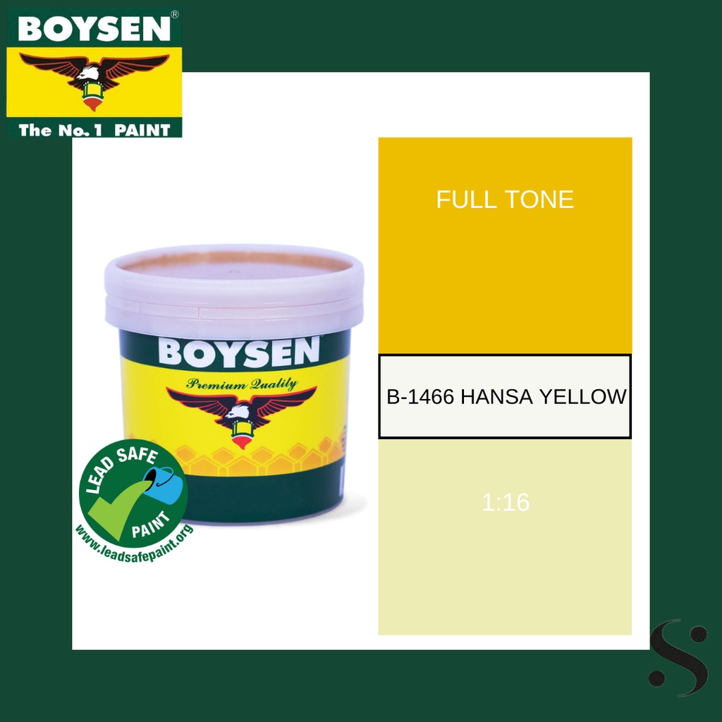 Boysen Latex Color Hansa Yellow B14661/4L (Exterior Paint Water Based ...
