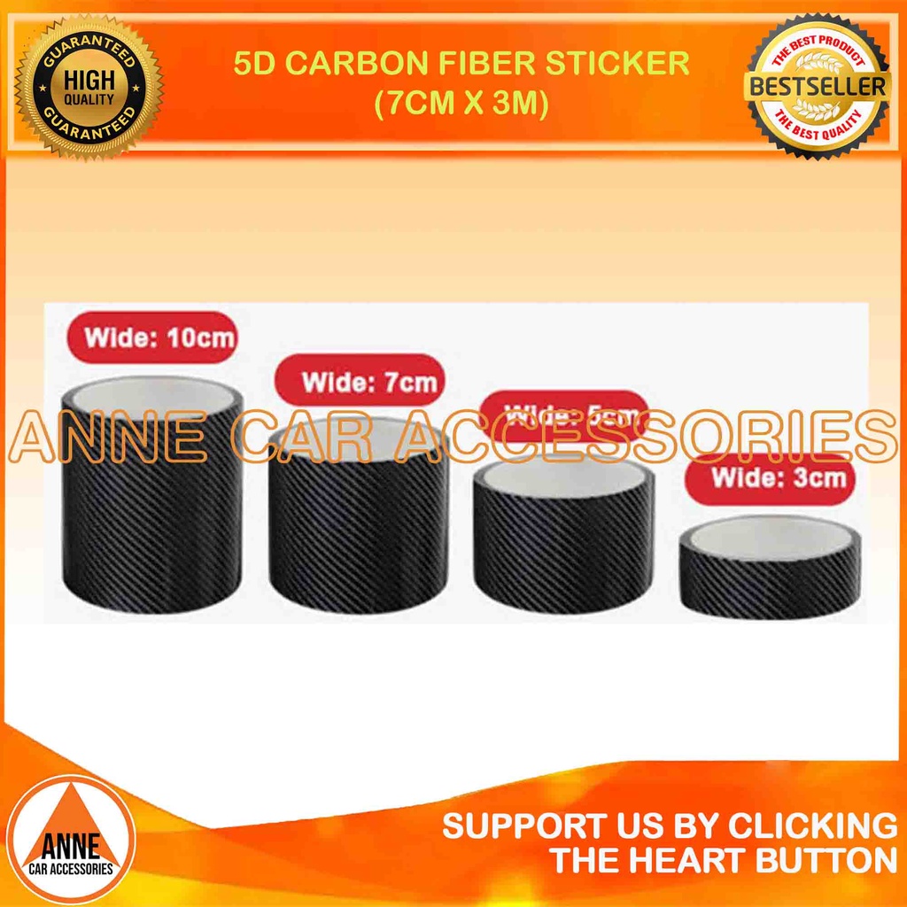 5D Carbon Fiber Wrap Sticker Waterproof Vinyl Sticker for Car ...