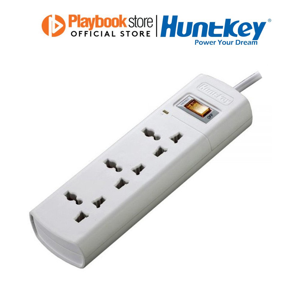 Huntkey SZM304-4 3 Sockets Power Strip Surge Protector | Shopee Philippines