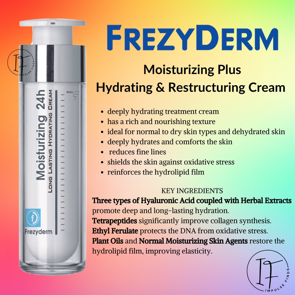 Frezyderm Moisturizing Plus Hydrating & Restructuring Cream 50ml ...