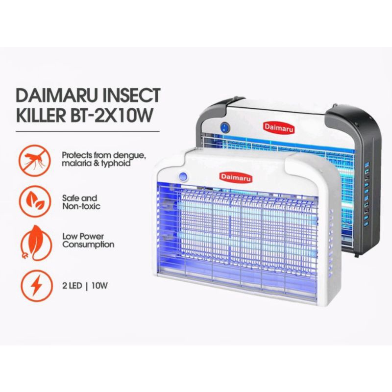 DAIMARU 2X10W Insect Killer (white & black) | Shopee Philippines