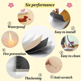 Vinyl Floor Mat Adhesive Tiles for Flooring Waterproof Sticker Thick ...