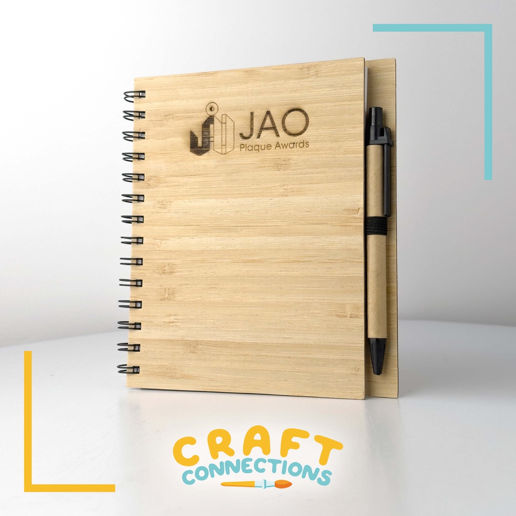 Customized Wood Notebook Engraved with Name, Logo, or Message Perfect ...