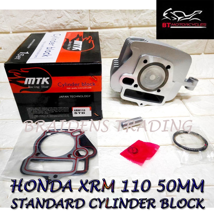 MTK HONDA XRM 110 50MM STANDARD CYLINDER BLOCK SET | Shopee Philippines