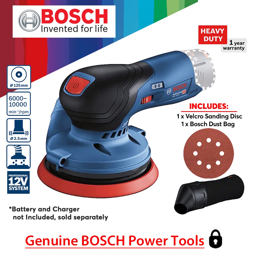 Bosch GEX 12V-125 Professional Cordless Random Orbital Sander 12V (BATTERY AND CHARGER NOT ...