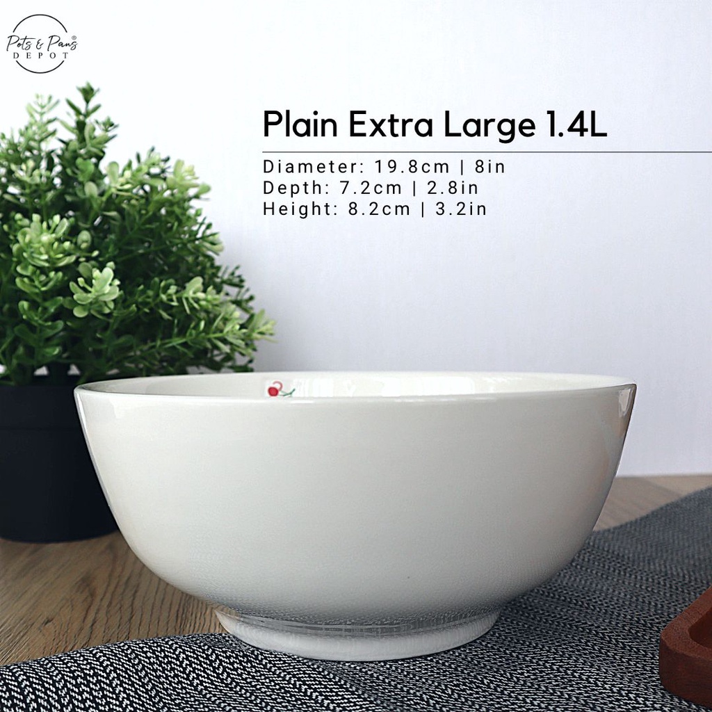Ellie White Porcelain Everyday Bowl- Plain | Shopee Philippines