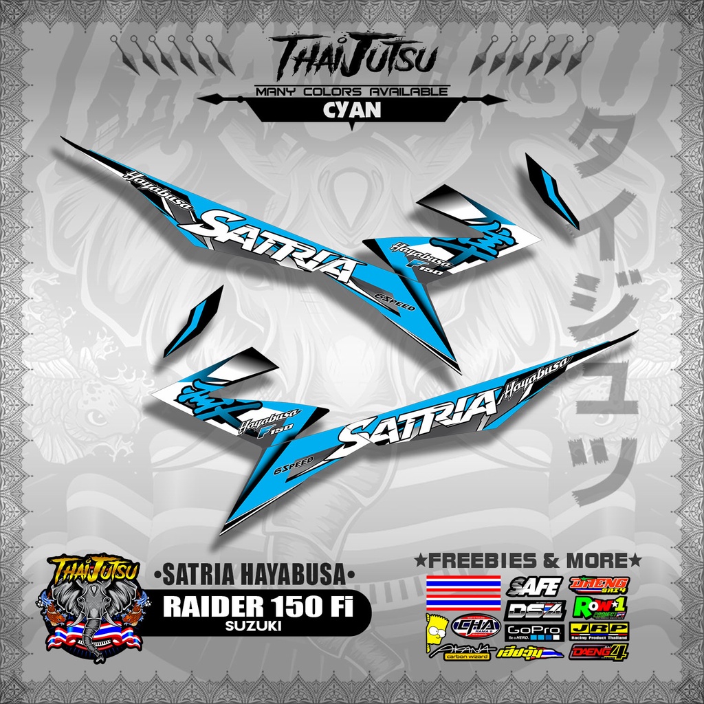 RAIDER 150 Fi SATRIA HAYABUSA STICKER DECALS By THAIJUTSU ( SOFIE ...