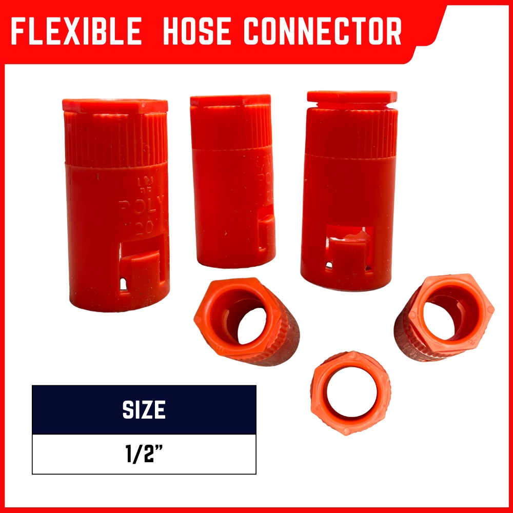 3pcs Electrical Orange Flexible Hose Connector PVC Fittings 1/2 inches ...