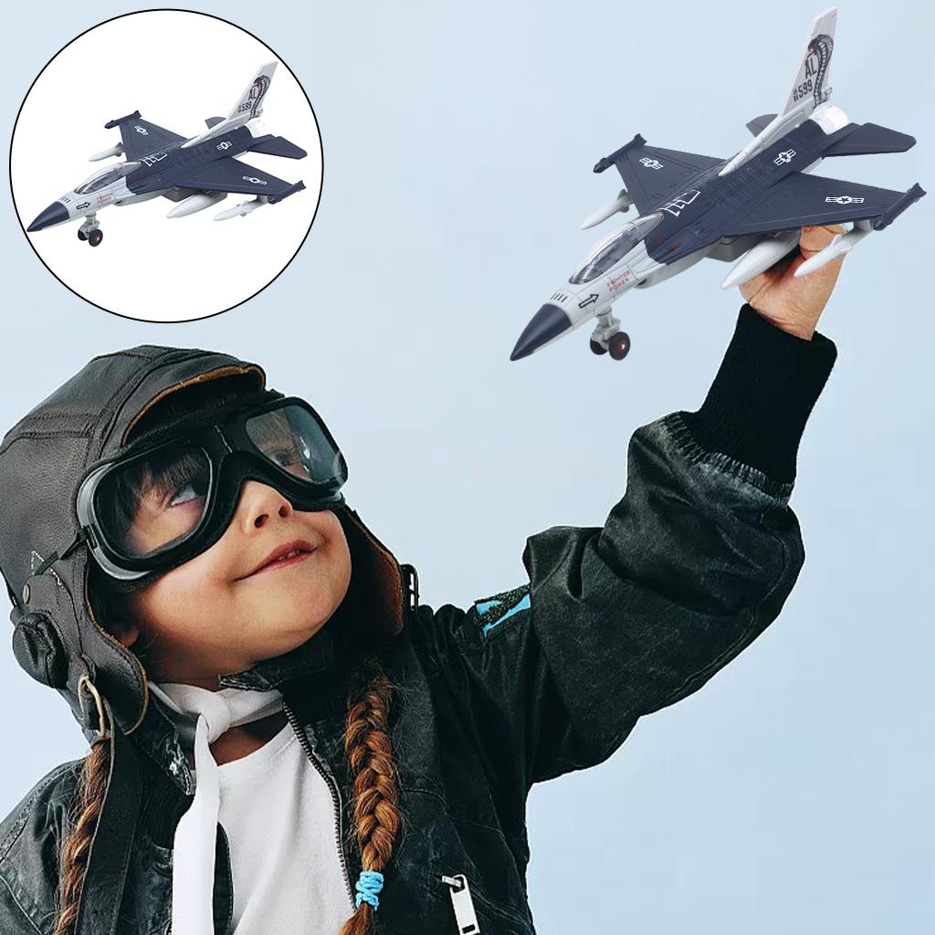 American Planes Jet Plane Toy Fighter with Pull and Light for Kids ...