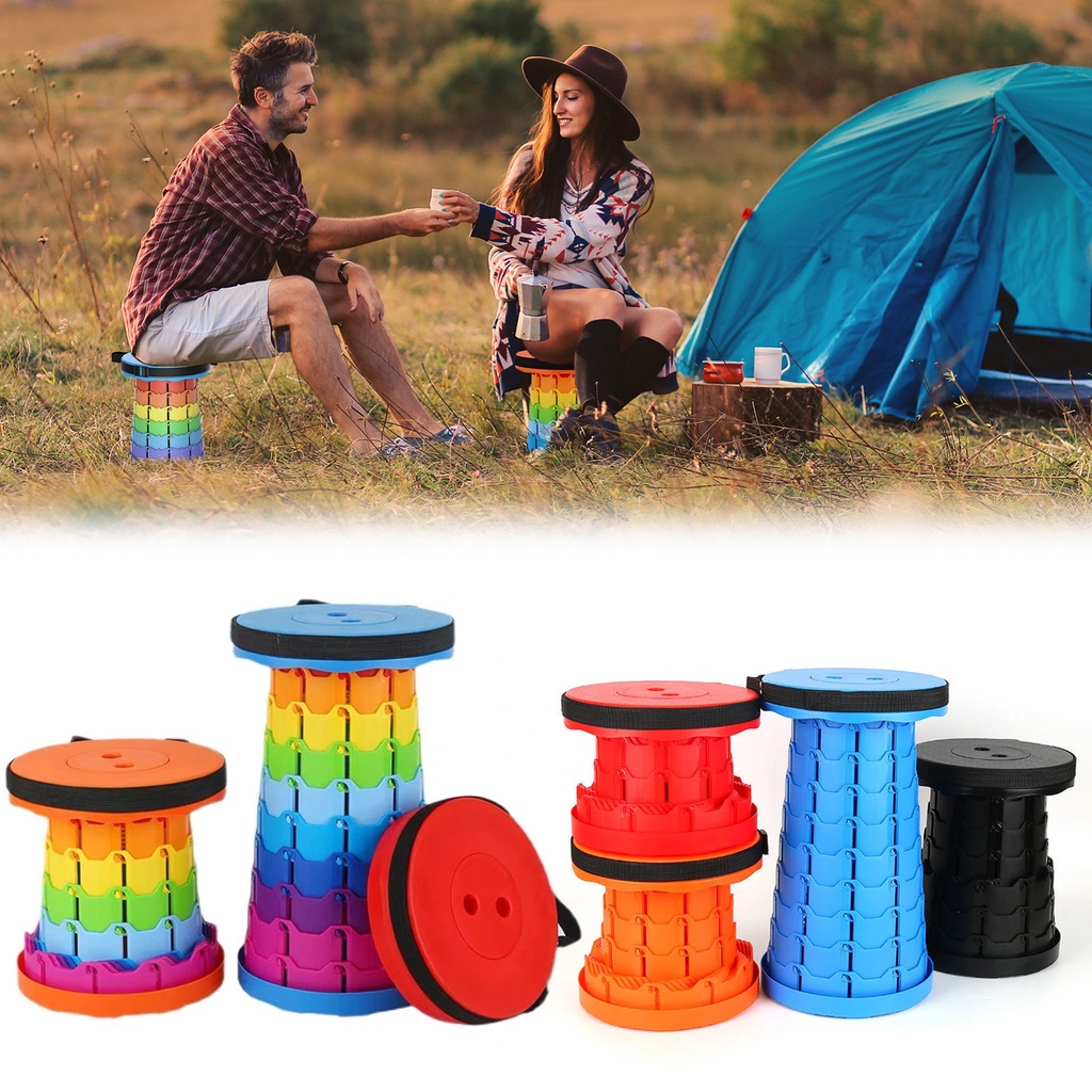 Outdoor rainbow folding stool portable chair adjustable rainbow ...